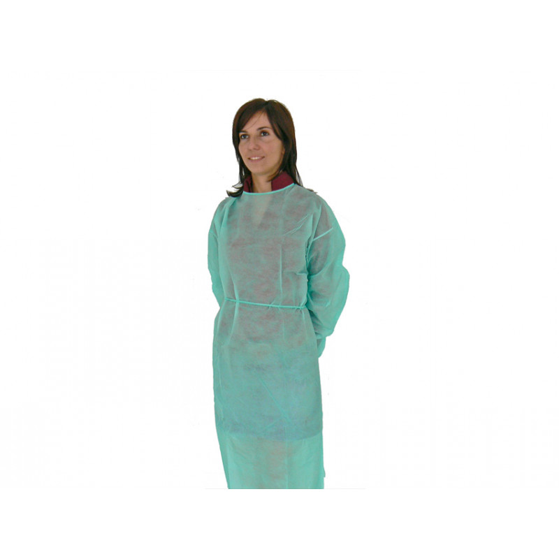 DISPOSABLE POLYTHENE GOWNS green - sterile