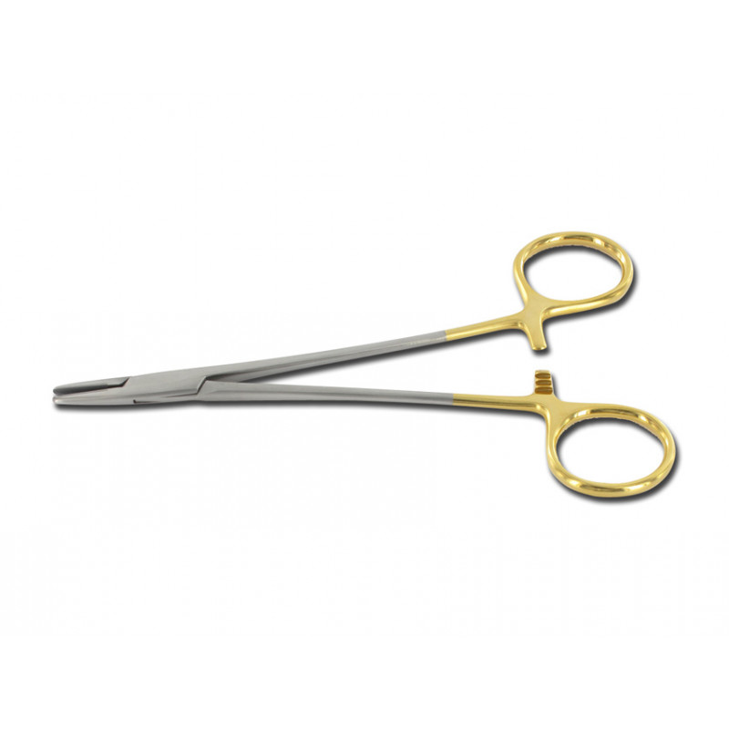 GOLD CRILE WOOD NEEDLE HOLDER 15 cm
