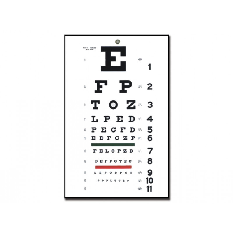 TRADITIONAL SNELLEN OPTOMETRIC CHART