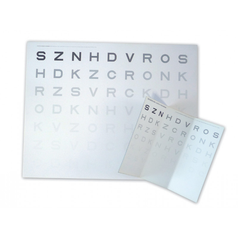 CONTRAST SENSITIVITY CHART from distance 3 m